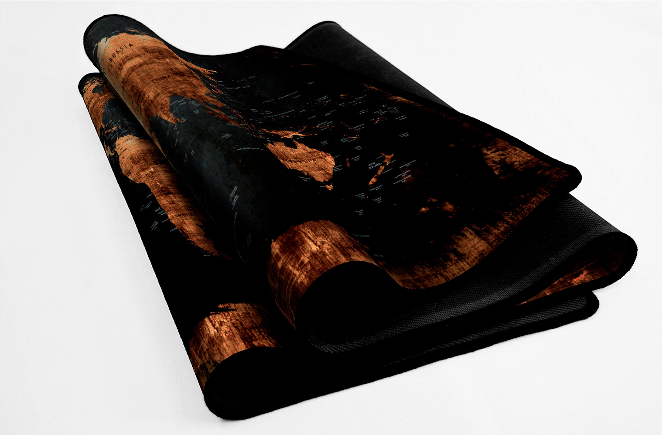 Golden World Map Desk Mat Landscape Mouse Pad Mouse Pads | Etsy