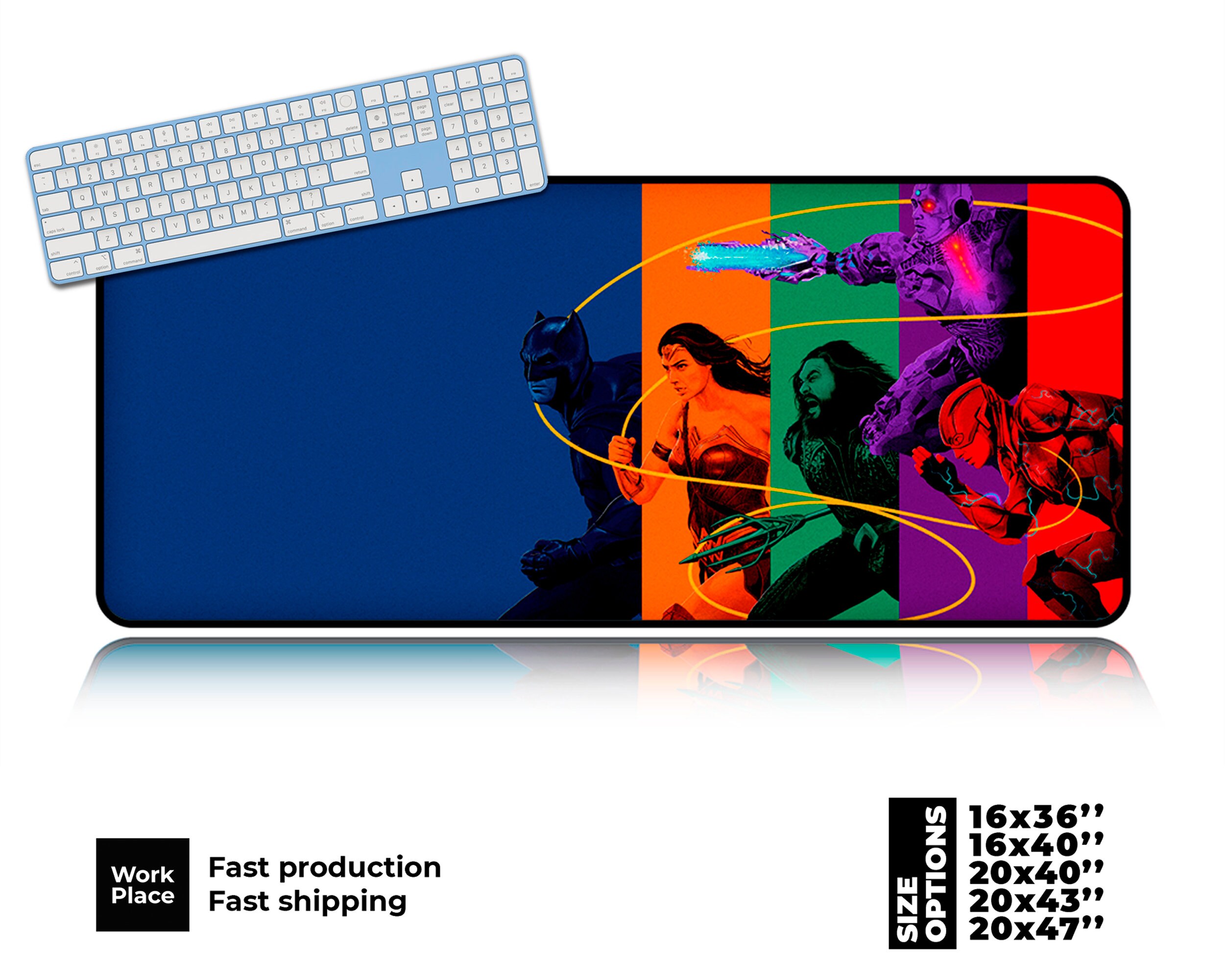 Noir Comic Deskmat Gaming Desk Mat Geek Placemat Colorful | Etsy