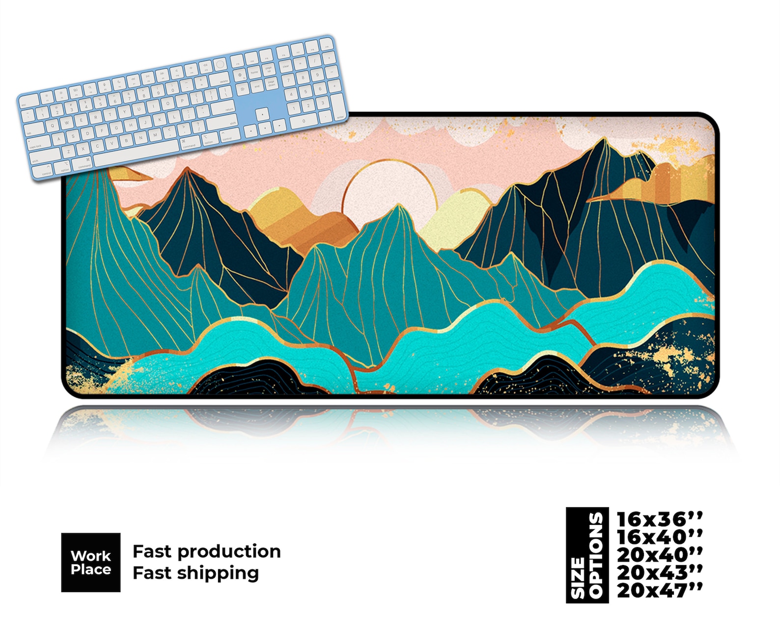 Japanese Great Mountains Art Mouse Pad. Large Desk Mat. - Etsy