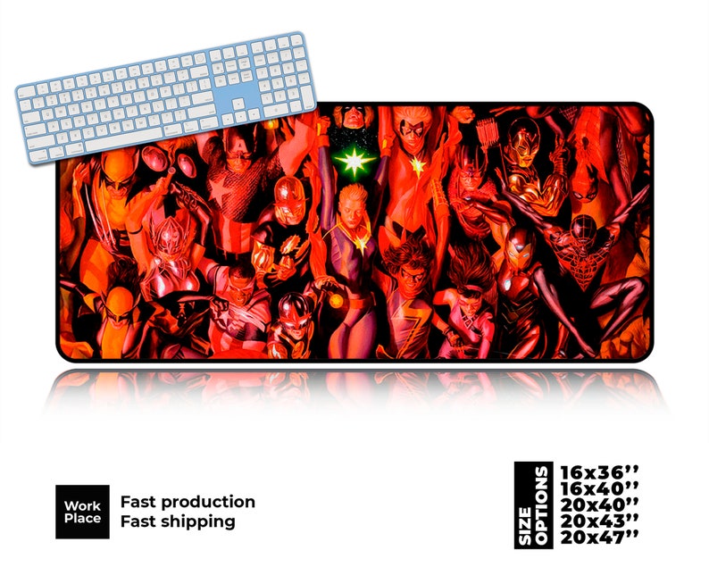 Gaming Desk Mat Geek Placemats HD Colorful Large Desk Pad | Etsy