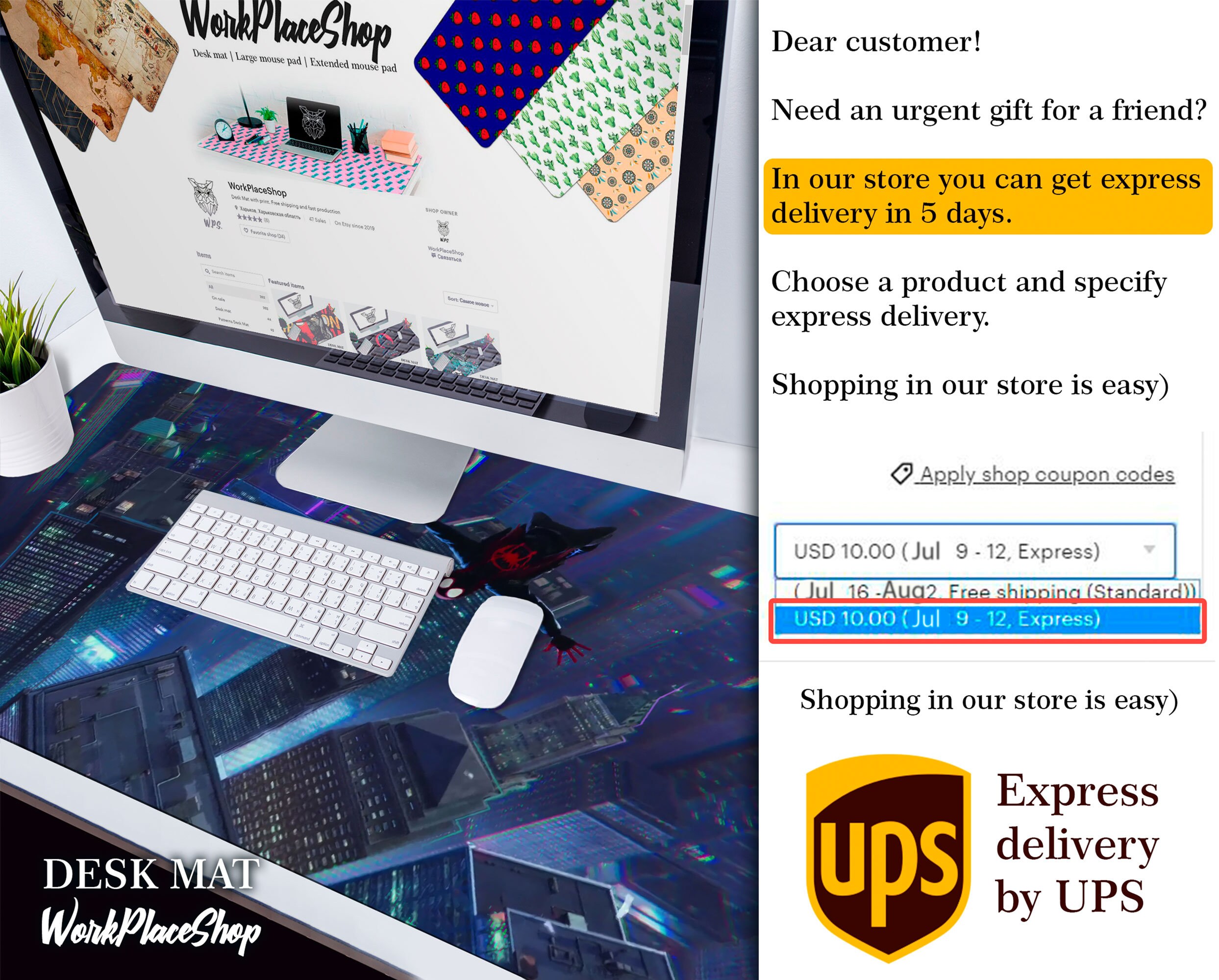 Gaming Desk Mat Geek placemats HD Colorful Large Desk Pad | Etsy