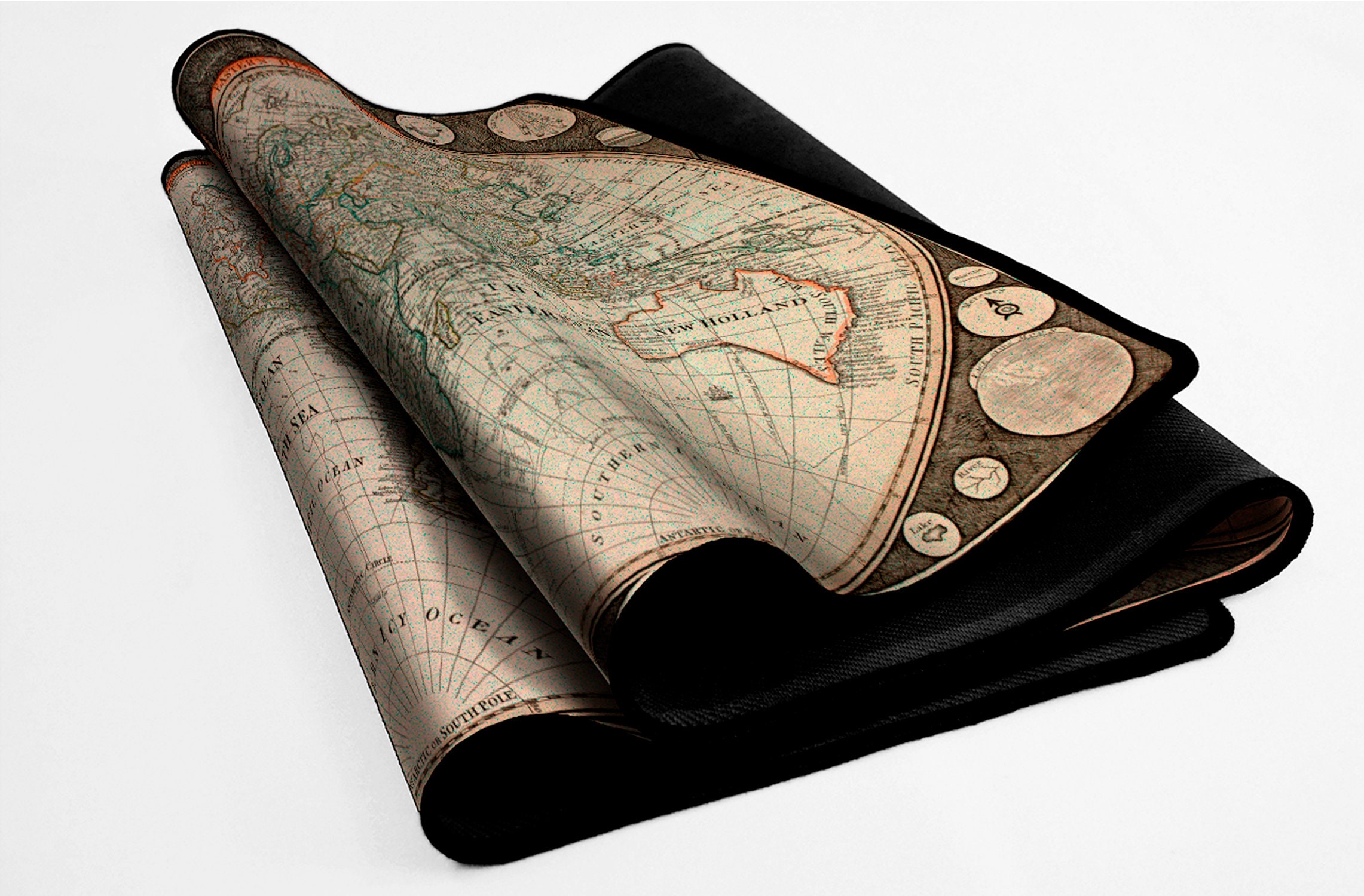 World Map Desk Mat Antique Decor Mouse Pad Mouse Pads Large | Etsy