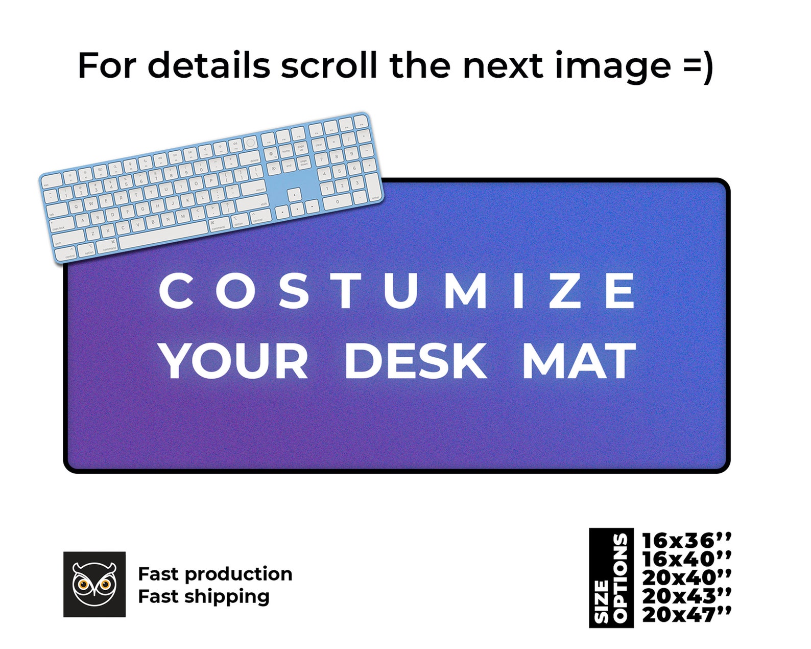 Custom Desk Mat Custom Mouse Pads Personalized Large Mouse | Etsy