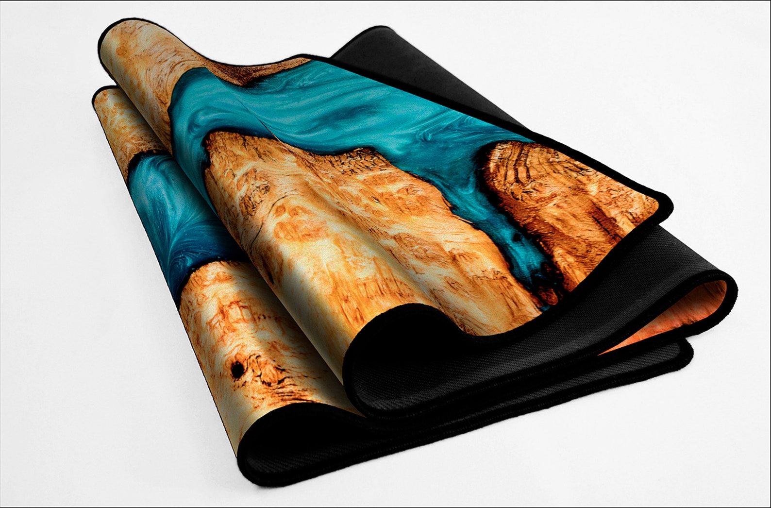 Epoxy Resin Desk Mat Petrified Wood mouse pad Mouse pads | Etsy