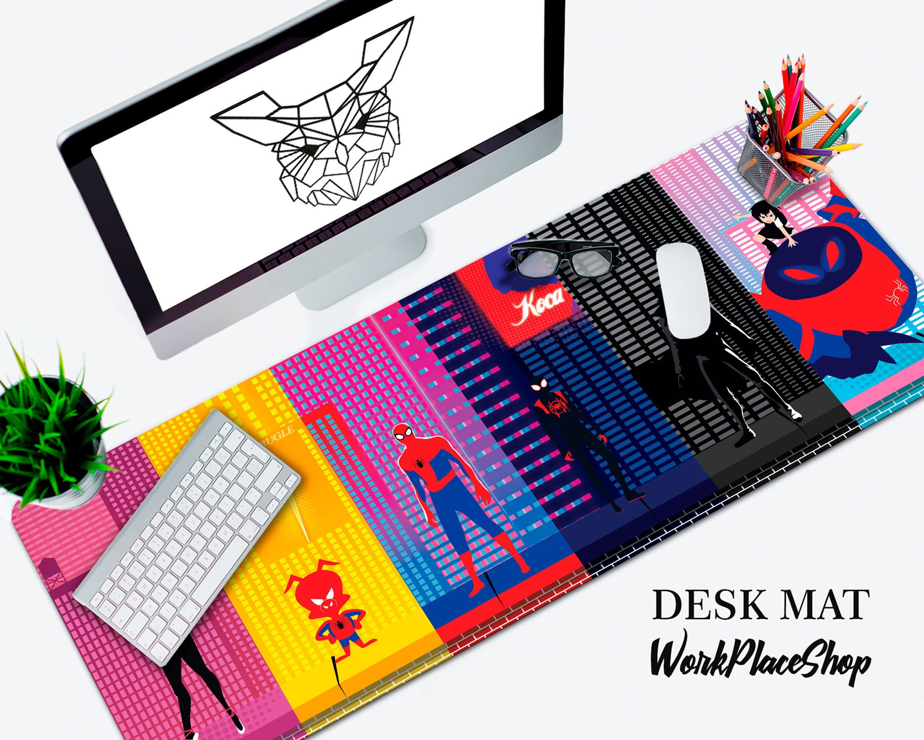 Gaming Desk Mat Geek placemats HD Colorful Large Desk Pad | Etsy