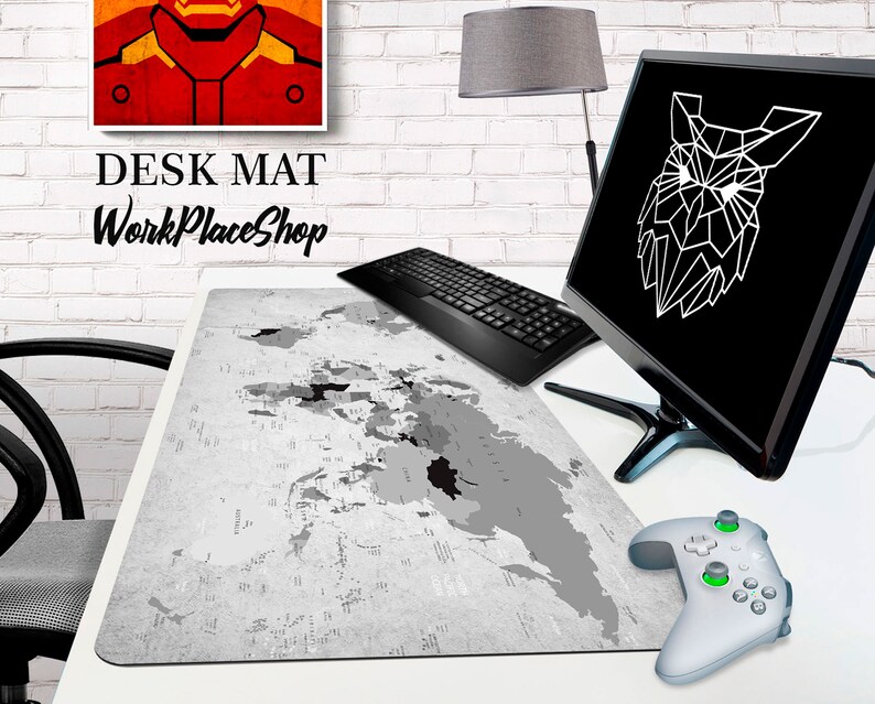 World Map Desk Mat World Map Mouse pad Mouse pads Large | Etsy