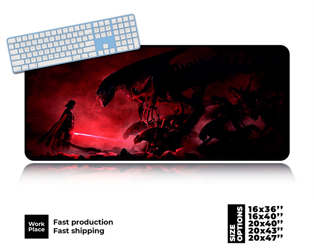 Darth Desk Mat, Alien Desk Mat, Geek Placemat, Vader Large Mouse Pad ...
