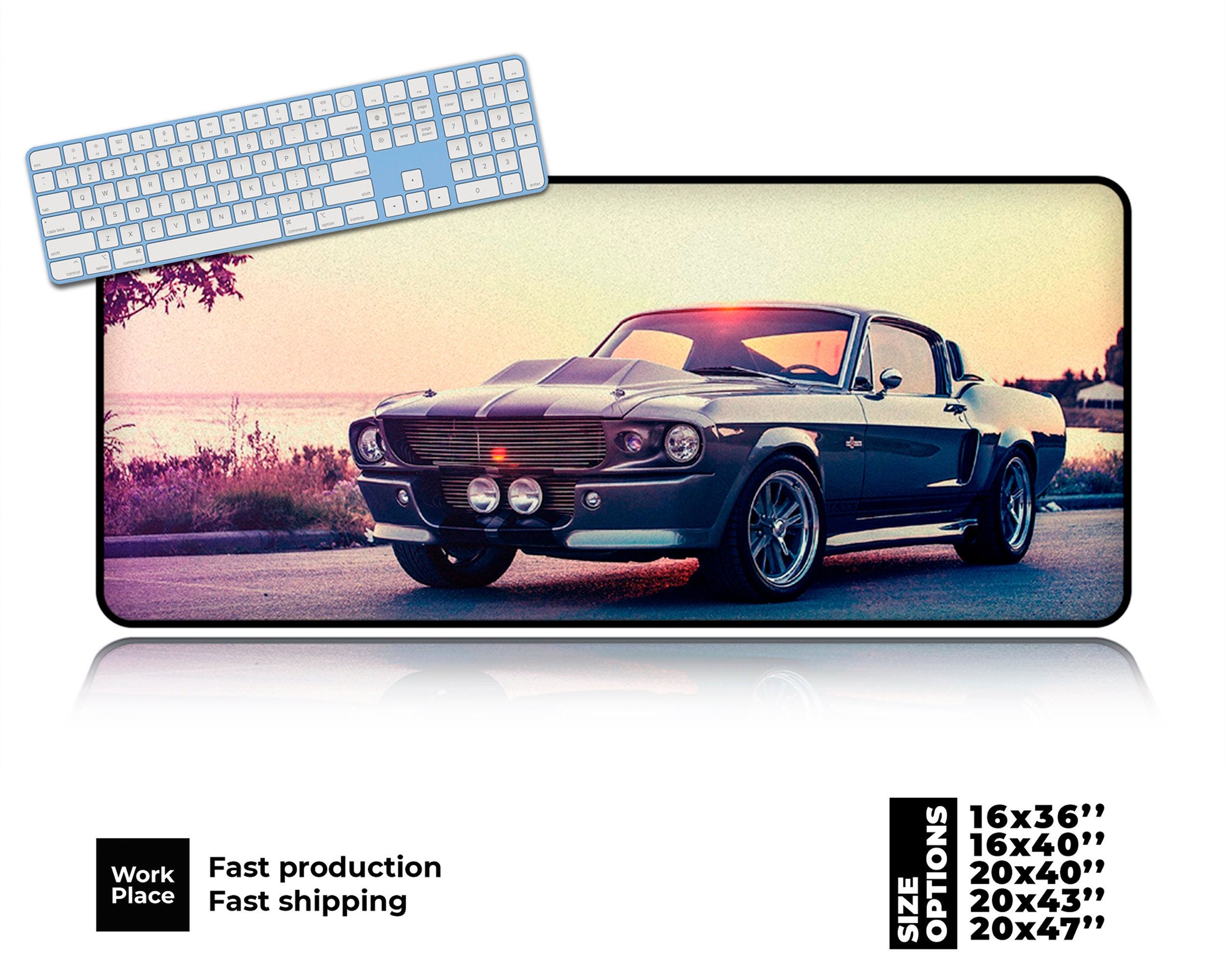 Ford Mustang Desk Mat Automotive Decor Mouse Pad Mouse Pads - Etsy