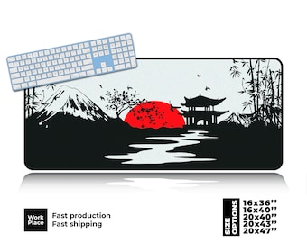 Japanese Desk Mat. Large Desk Mat. | Etsy