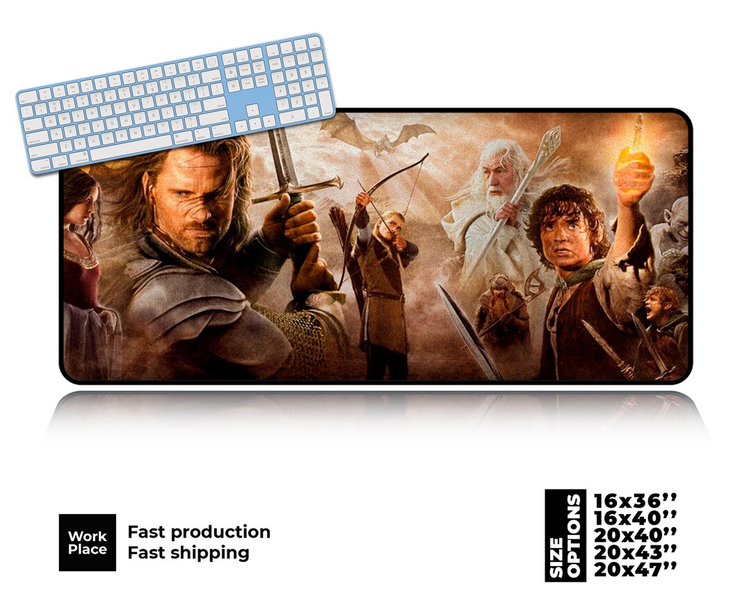 Lord of the Rings Mouse Pad, Fantasy Mouse Pads, Blockbuster Large ...