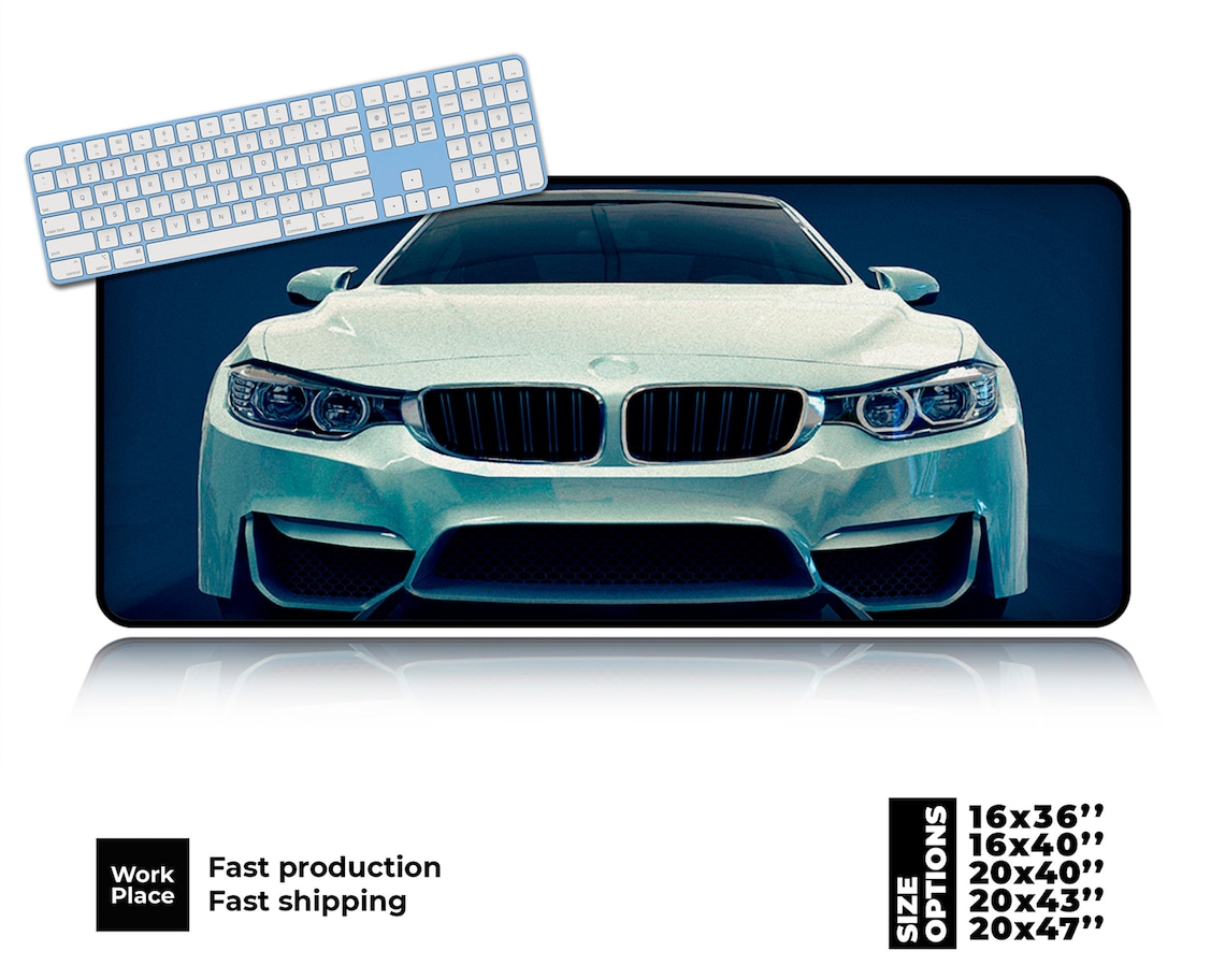 BMW Desk Mat Automotive Decor Mouse Pad Mouse Pads Large | Etsy