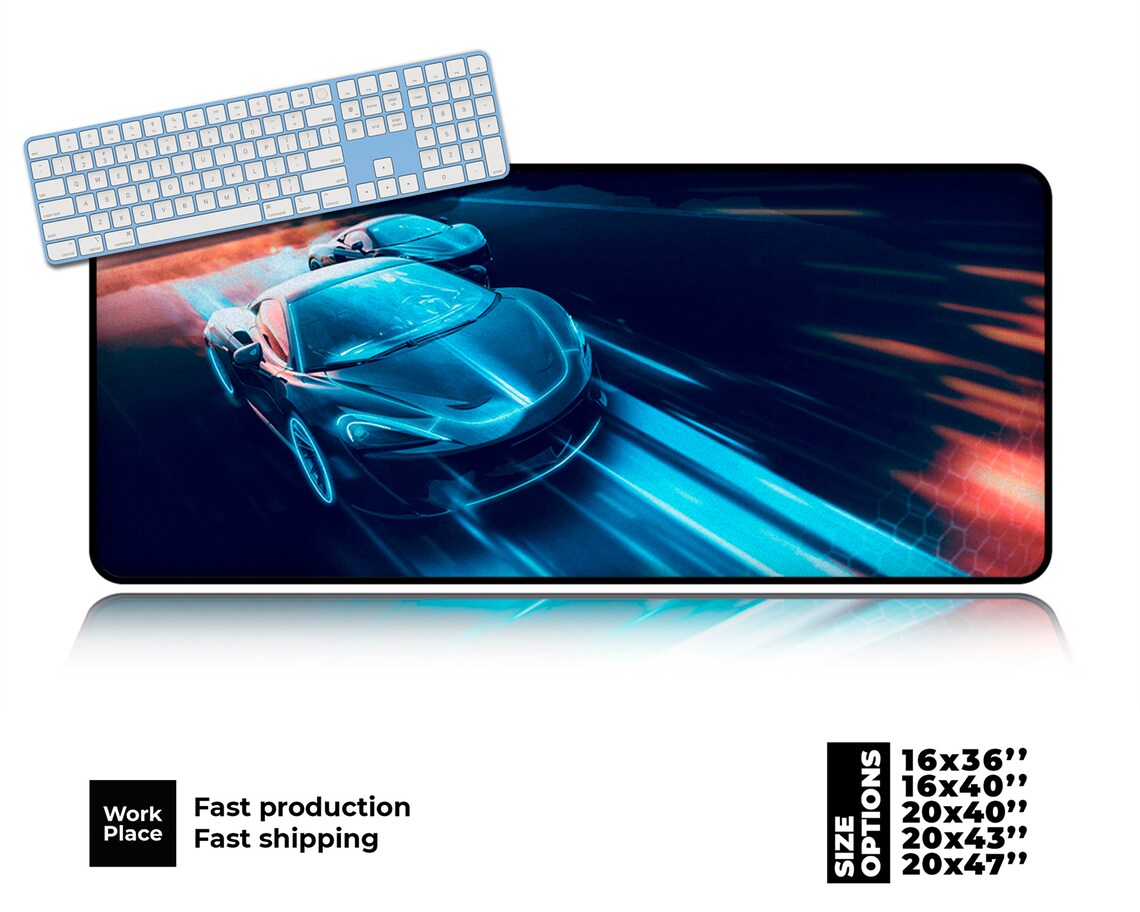 Sports Cars Racing Desk Mat High Speed Mouse Pad Mouse Pads | Etsy