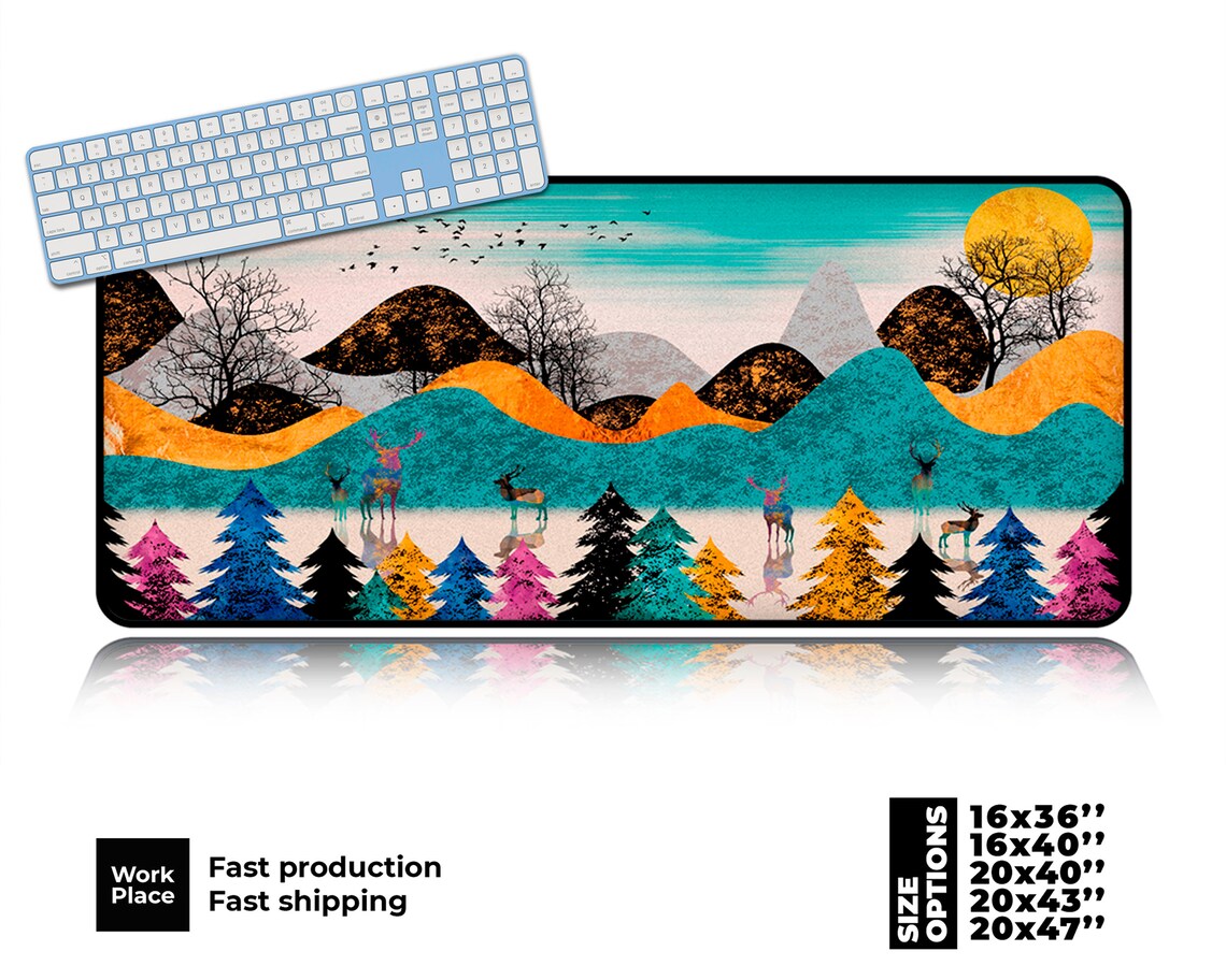Great Forest Art Mouse Pad. Large Desk Mat. | Etsy