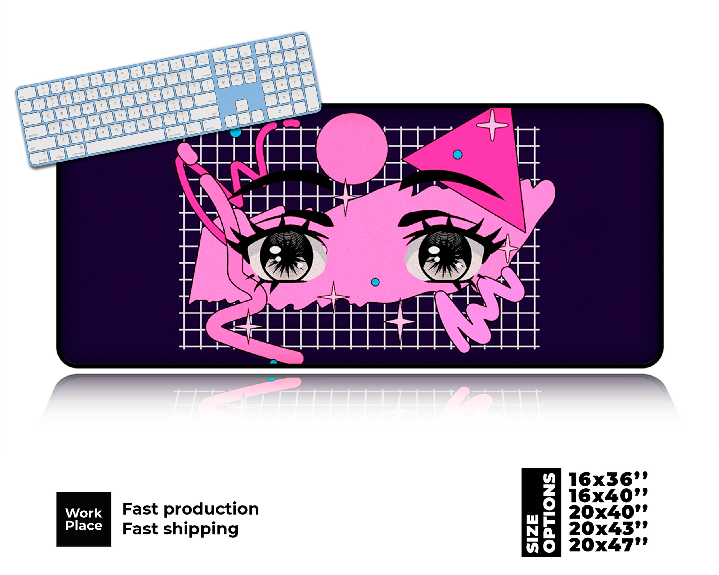 Kawaii Anime Large Mouse Pad. Large Desk Mat. - Etsy