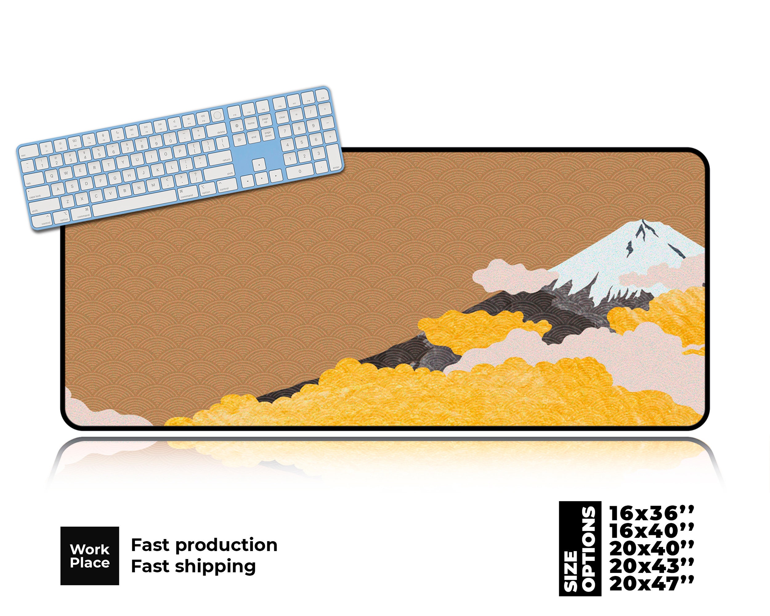 Japanese Desk Mat. Large Desk Mat. | Etsy