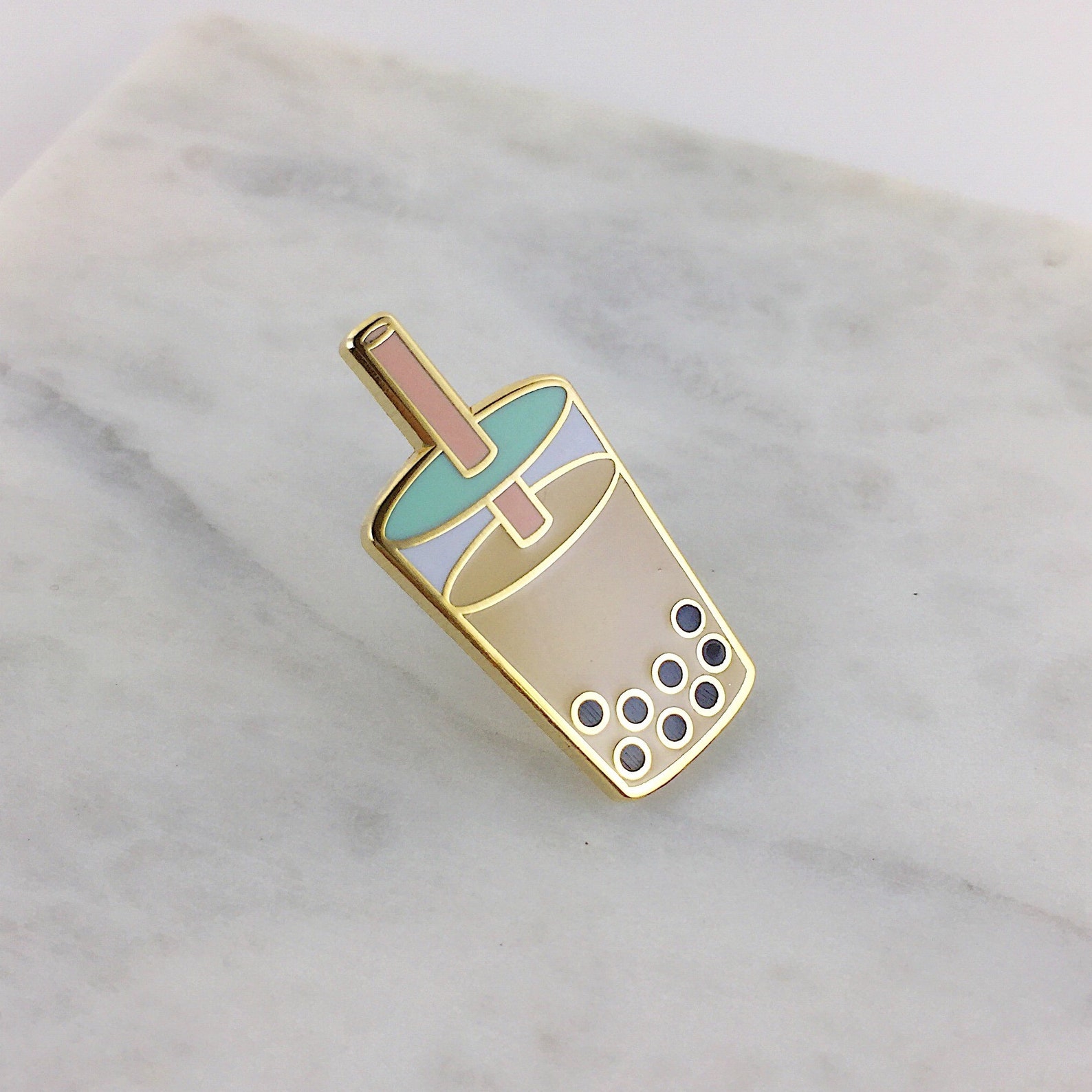 Boba Milk Tea Pin Enamel Pin Pins Boba Tea Pin Bubble Tea - Etsy