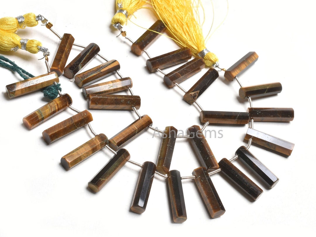 Natural Tiger Eye Fancy Pipe Shape Faceted Beads,5-20 Mm Natural Tiger ...