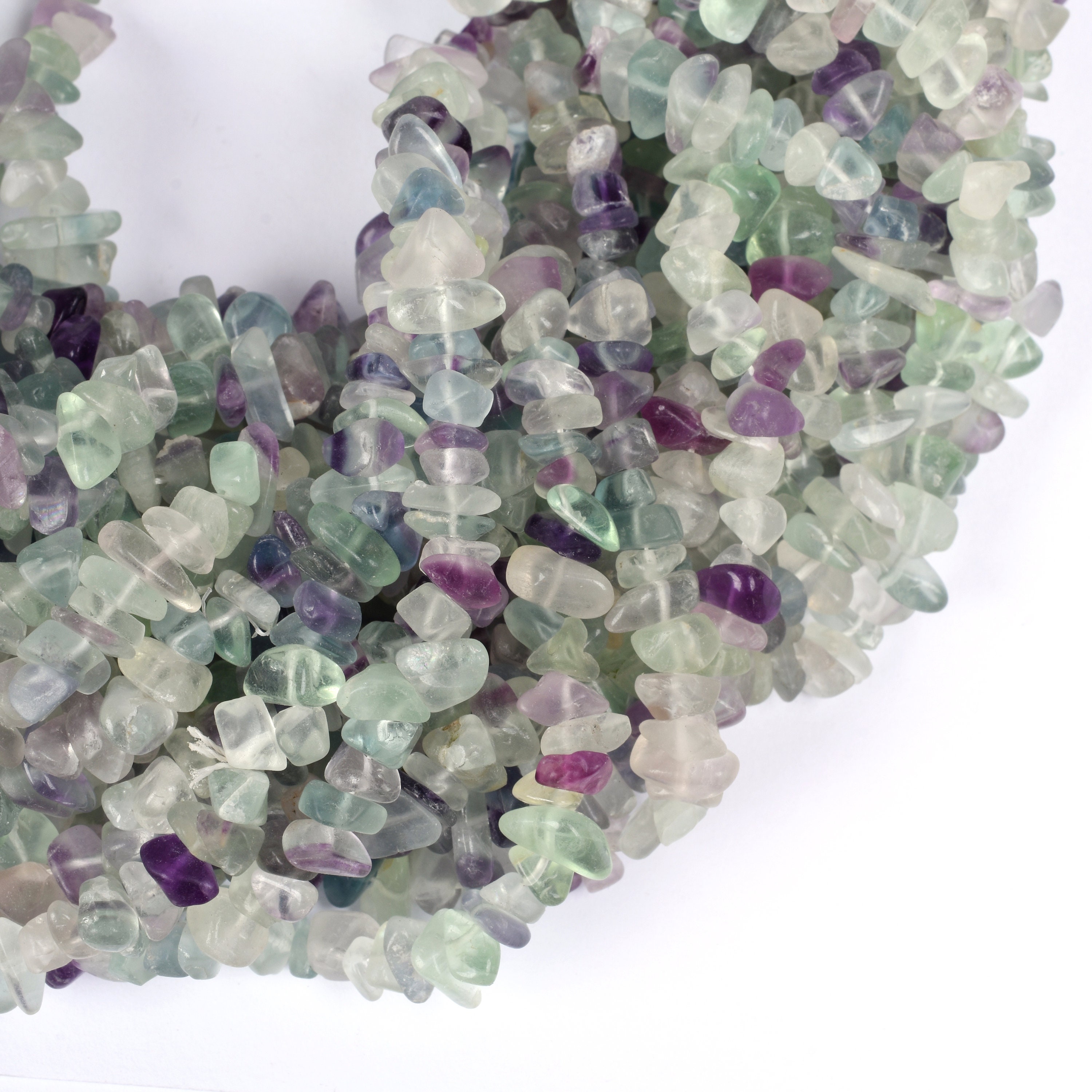 Fine Quality 34 Strand Natural Fluorite Uncut Chips Raw | Etsy