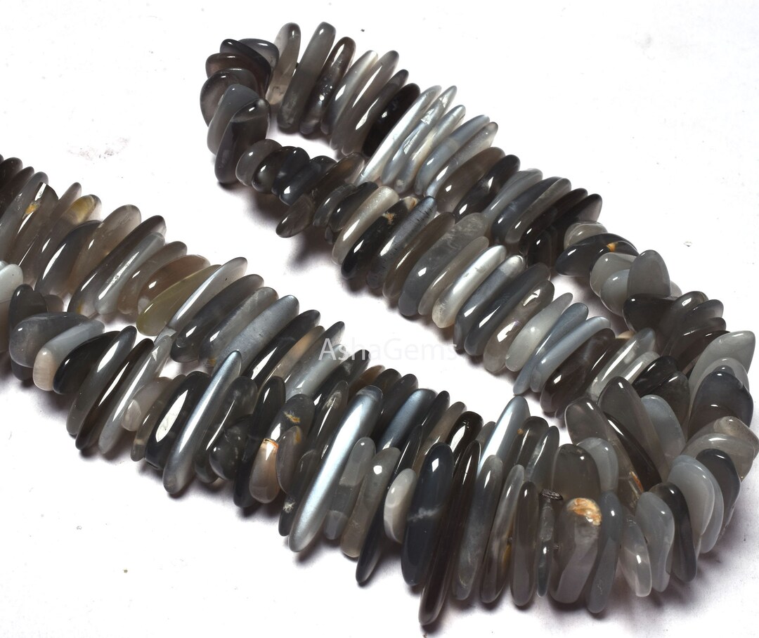 Top Quality Natural Moonstone Smooth Long Slice Gemstone Beads, Shaded ...