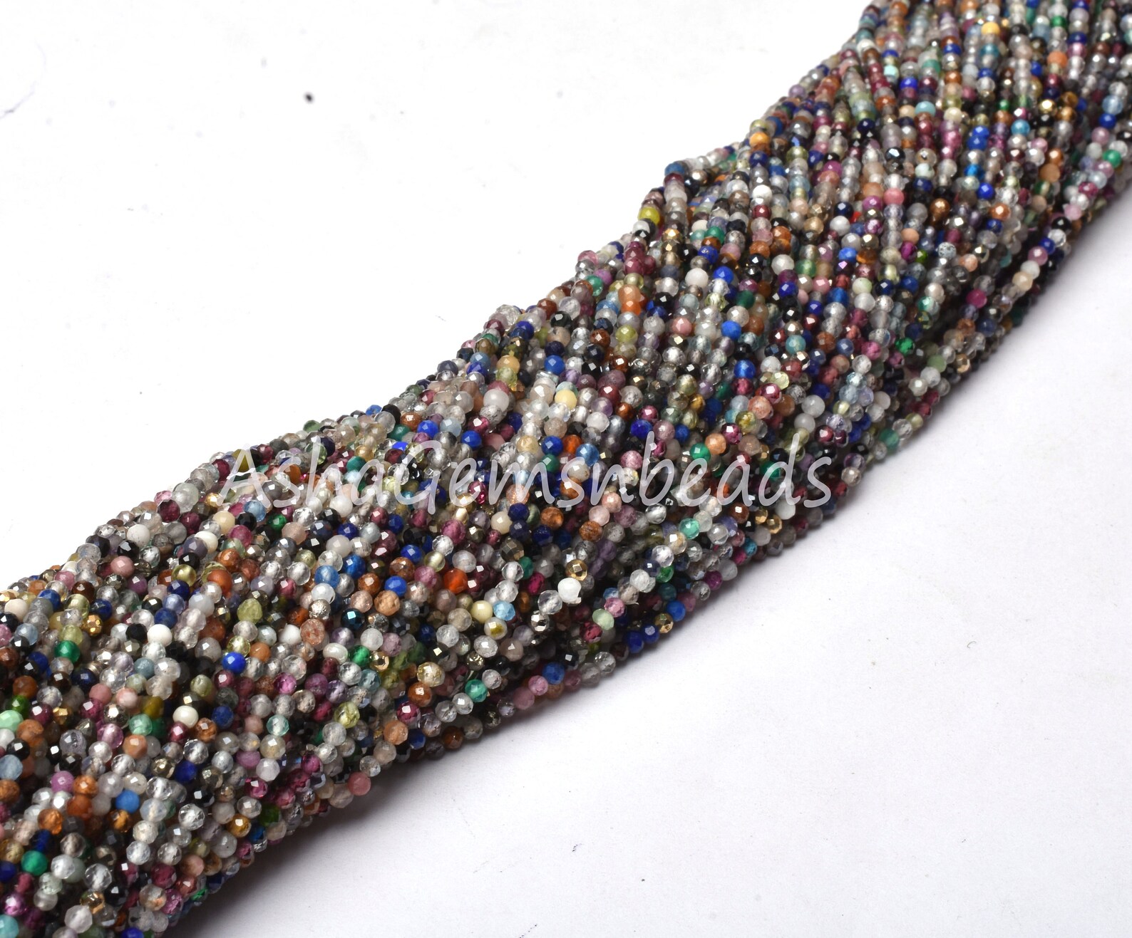Beautiful Multi Gemstone Micro Cut Beads13 Strand | Etsy
