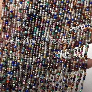 Beautiful Multi Gemstone Micro Cut Beads13 Strand | Etsy