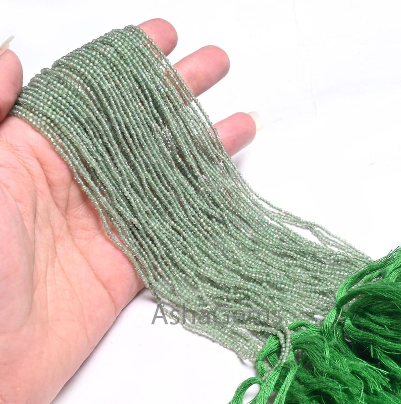 AAA Green Apatite Micro Machine Cut Beads,1.8mm Gemstone Faceted ...