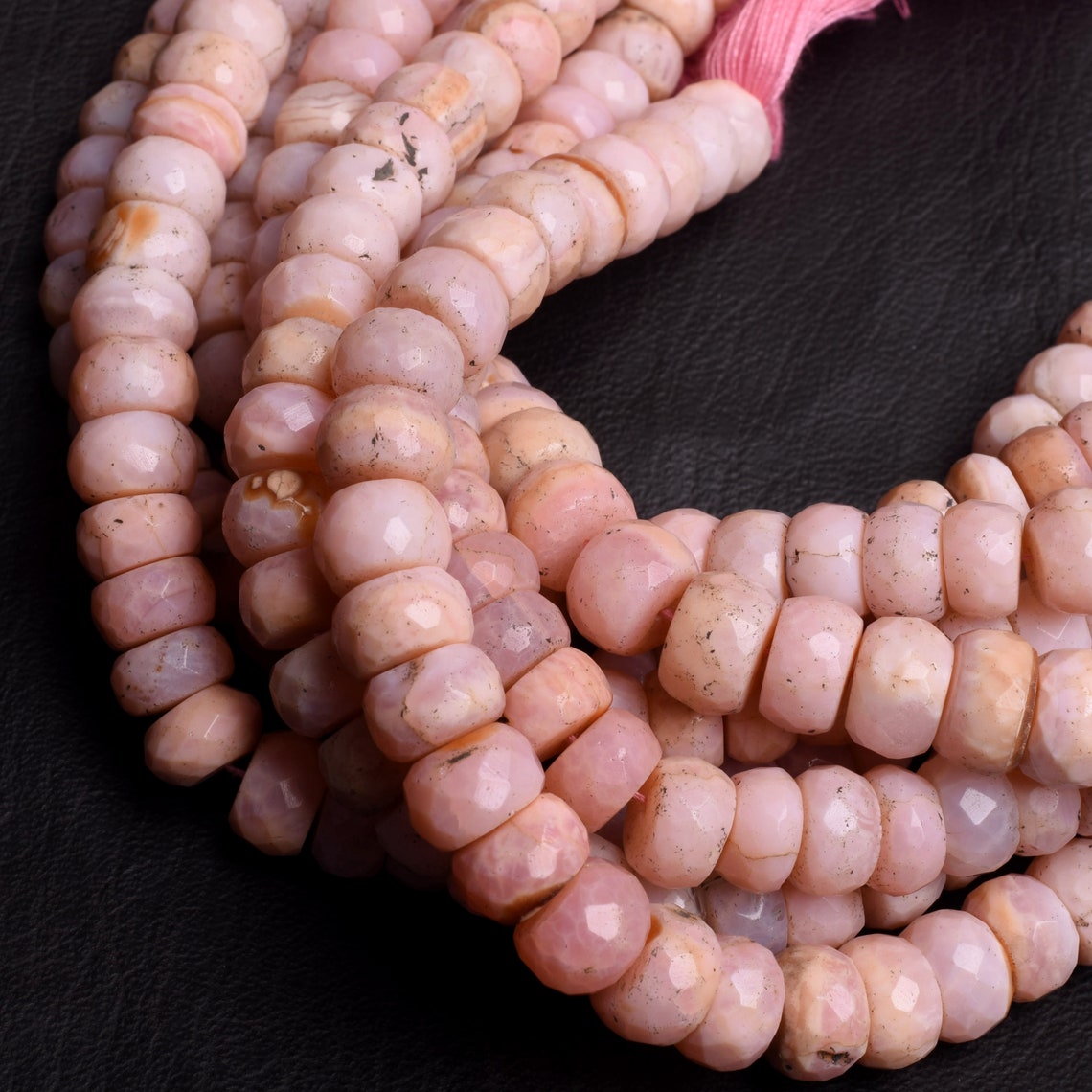 Beautiful Pink Opal Rondelle Shape Faceted Gemstone Beads9 - Etsy