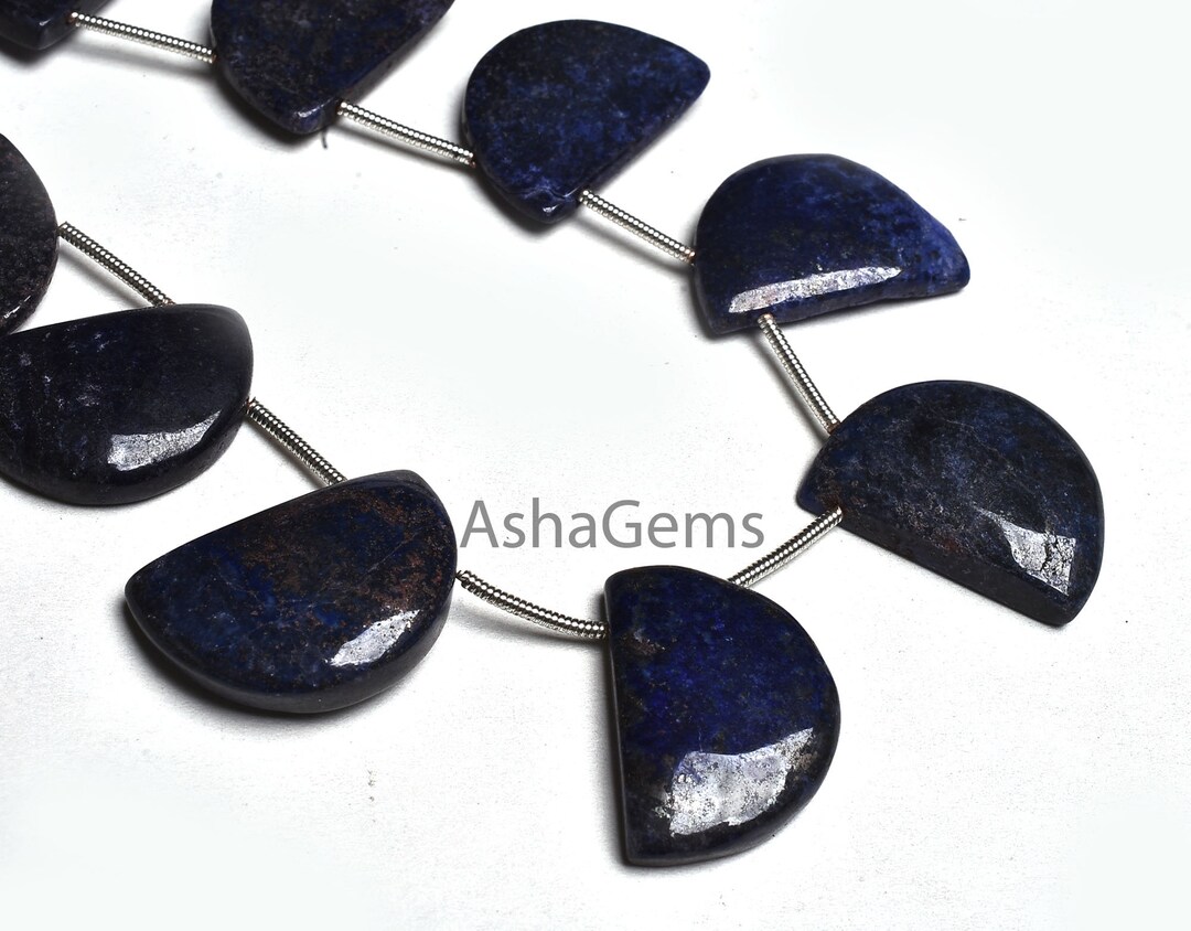 Beautiful Lapis Lazuli Fancy D Shape Beads, Natural Blue Lapis Smooth ...