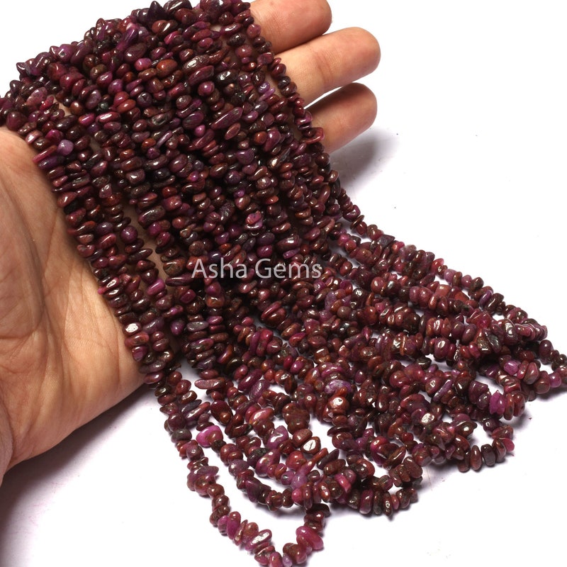 Natural Ruby Beads - Etsy