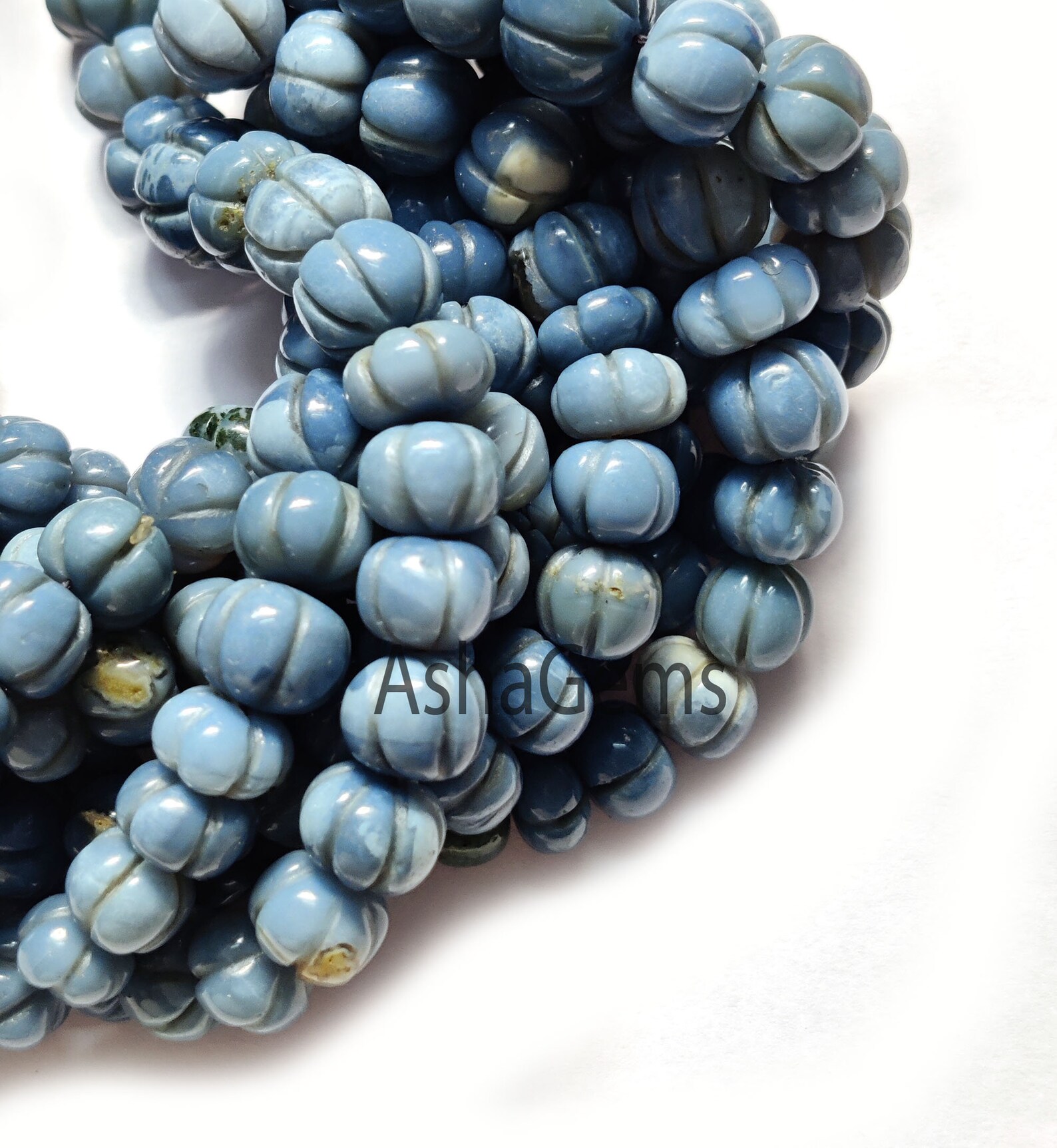 Beautiful Blue Oregon Opal Carved Watermelon Shape - Etsy