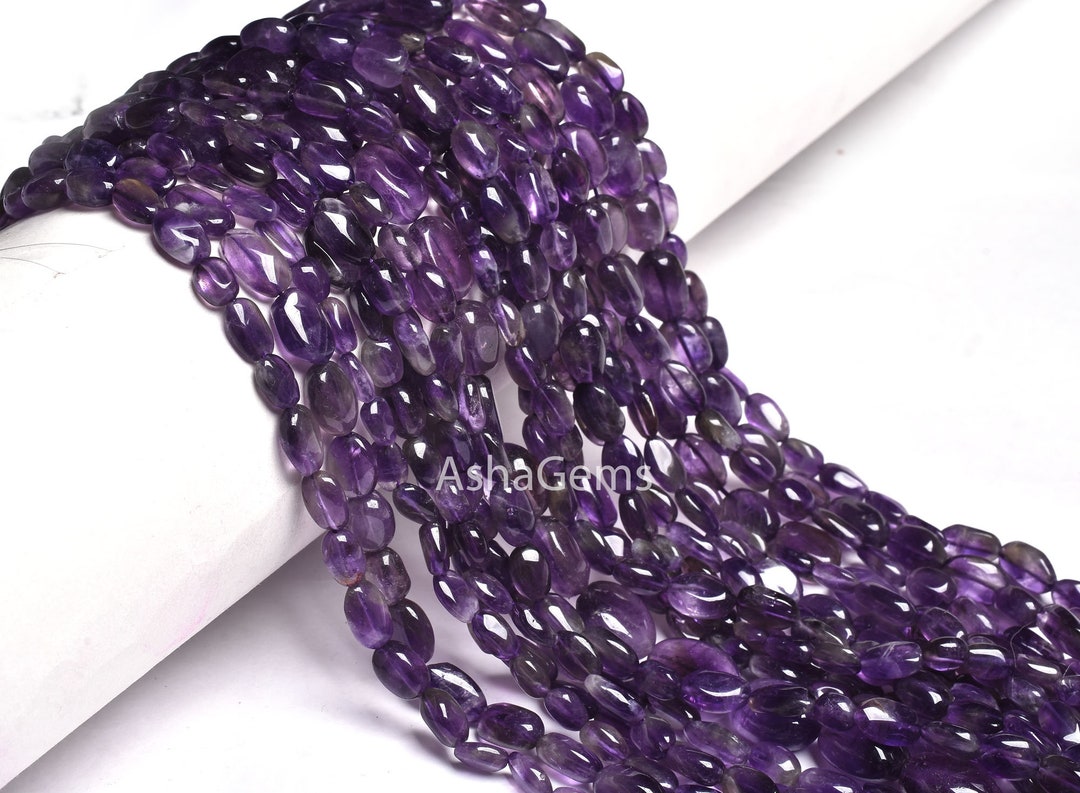 13" Strand Light Purple Amethyst Smooth Oval Shape Beads, African ...