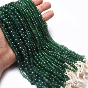 Natural Green Mica Margaj Smooth Round Ball Beads,13" Strand Aventurine ...