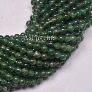 Natural Green Mica Margaj Smooth Round Beads3.5-4 Mm Green | Etsy