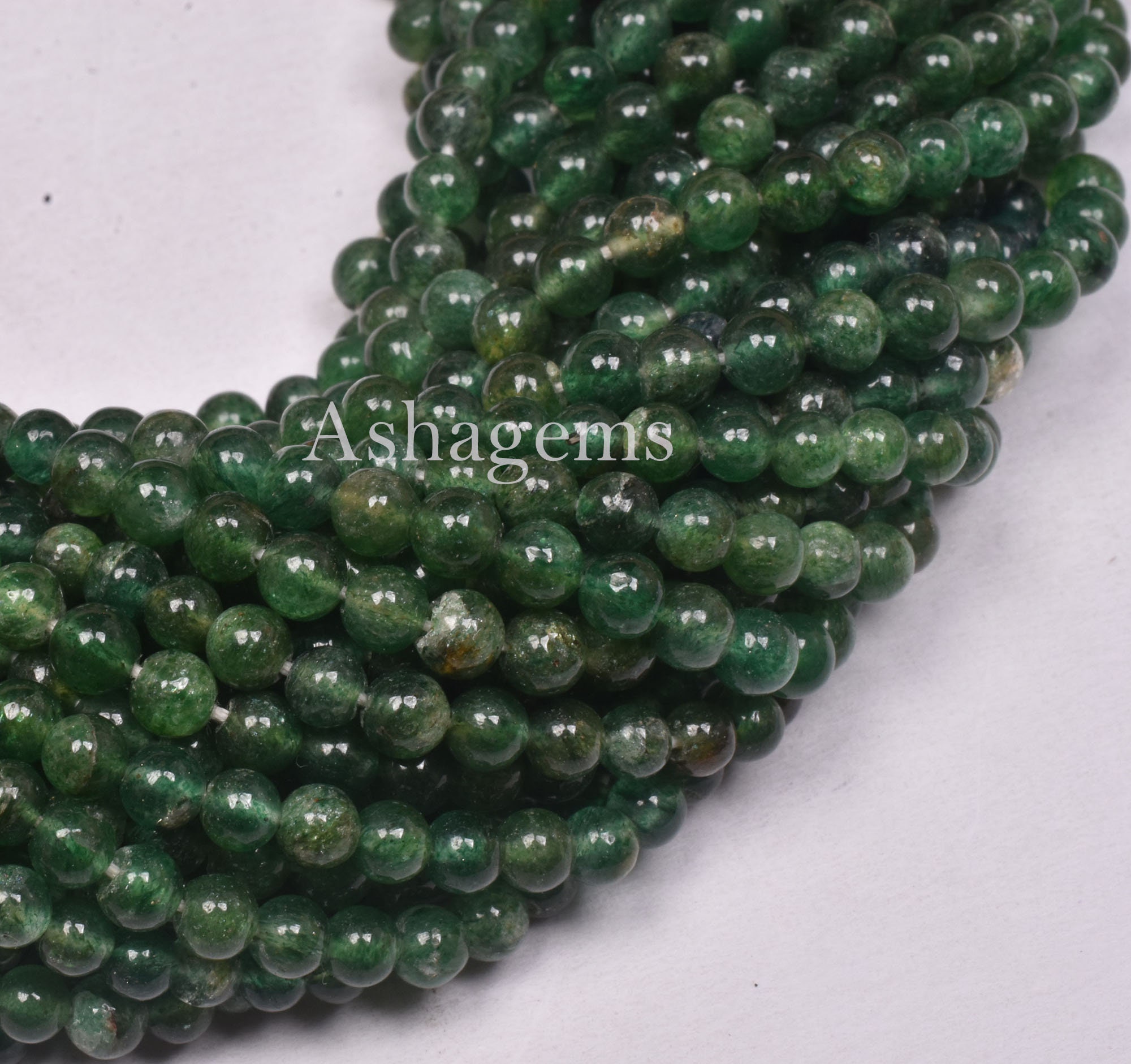 Natural Green Mica Margaj Smooth Round Beads3.5-4 mm Green | Etsy