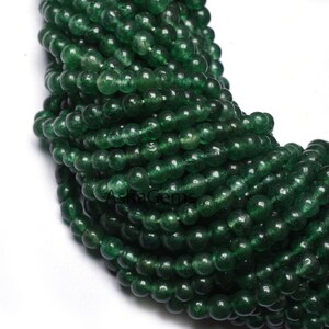 Natural Green Mica Margaj Smooth Round Ball Beads, Aventurine Gemstone ...