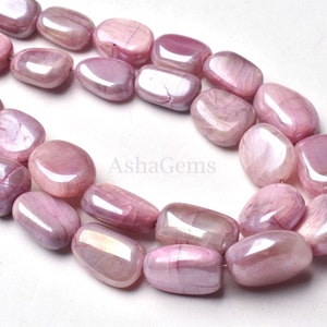 Beautiful Lavender Pink Coated Moonstone Nugget Beads, Natural ...