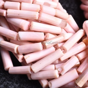 Beautiful Pink Opal Faceted Pipe Shape Beads, AAA Pink Opal Fancy Pipe ...