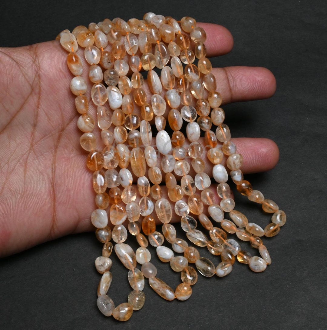 Amazing Citrine Plain Tumble Shape Handmade Beads, Natural Shaded ...
