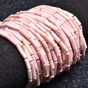 Beautiful Pink Opal Faceted Pipe Shape Beads, AAA Pink Opal Fancy Pipe ...
