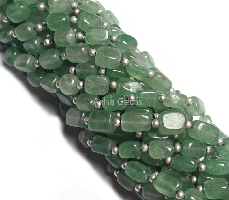 Fine Green Strawberry Quartz Smooth Rectangle Shape Beads,Natural ...