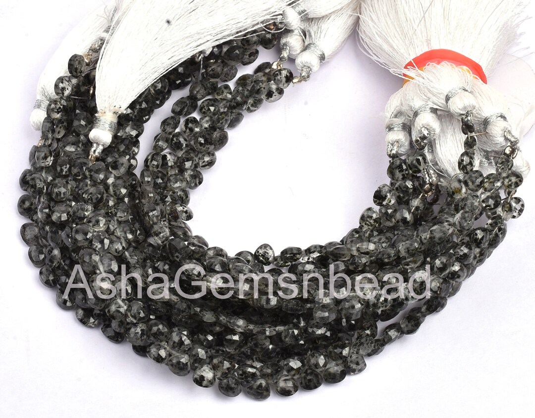 AAA Quality Black Rutile Faceted Heart Shape Beads,5 Mm Natural ...