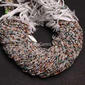 Beautiful Natural Multi Color Gemstone Micro Cut Beads,2 Mm Disco Beads ...