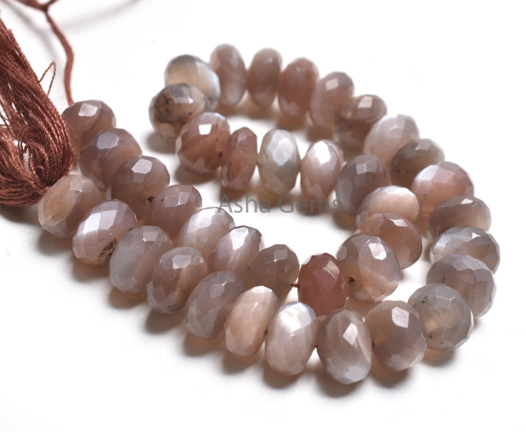AAA Quality Chocolate Moonstone Faceted Rondelle Beads,8 Mm Natural ...