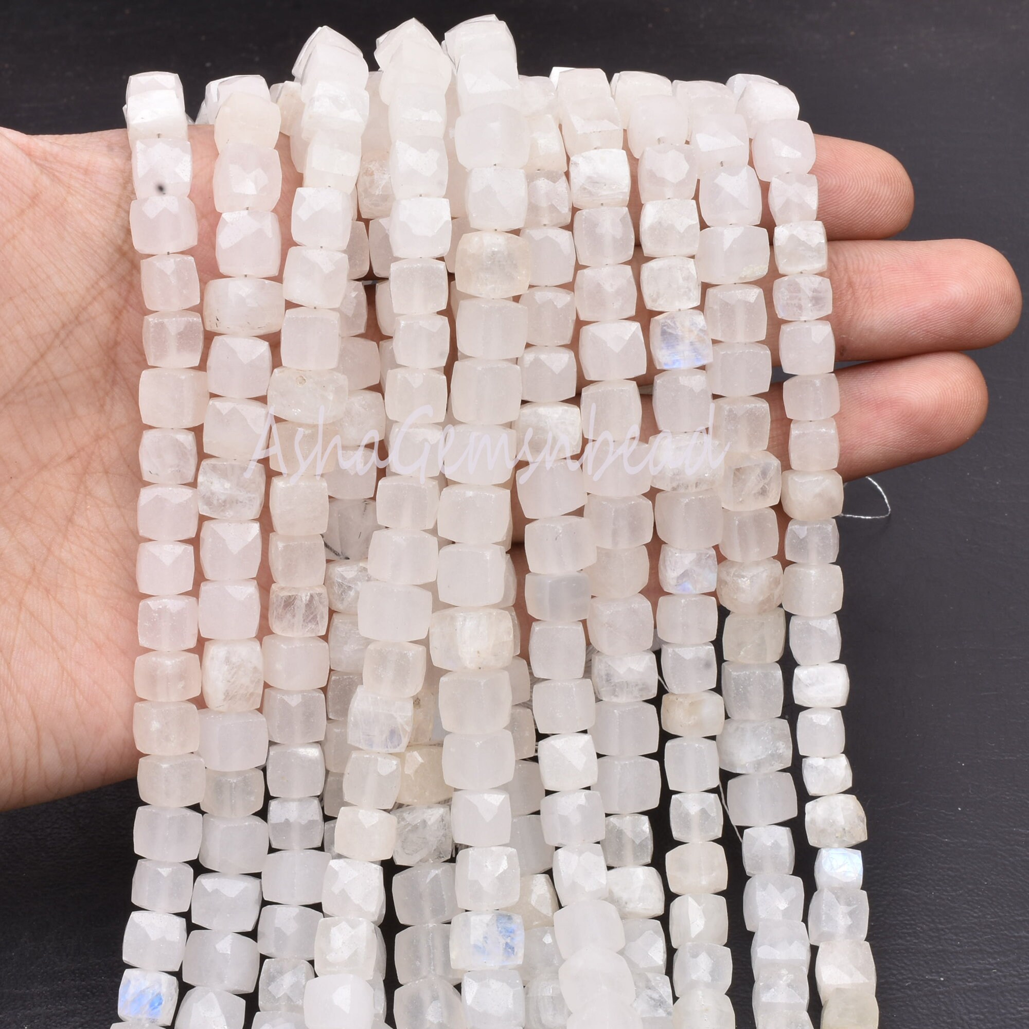 Beautiful Natural Blue Fire Rainbow Moonstone 3D Cube Box - Etsy