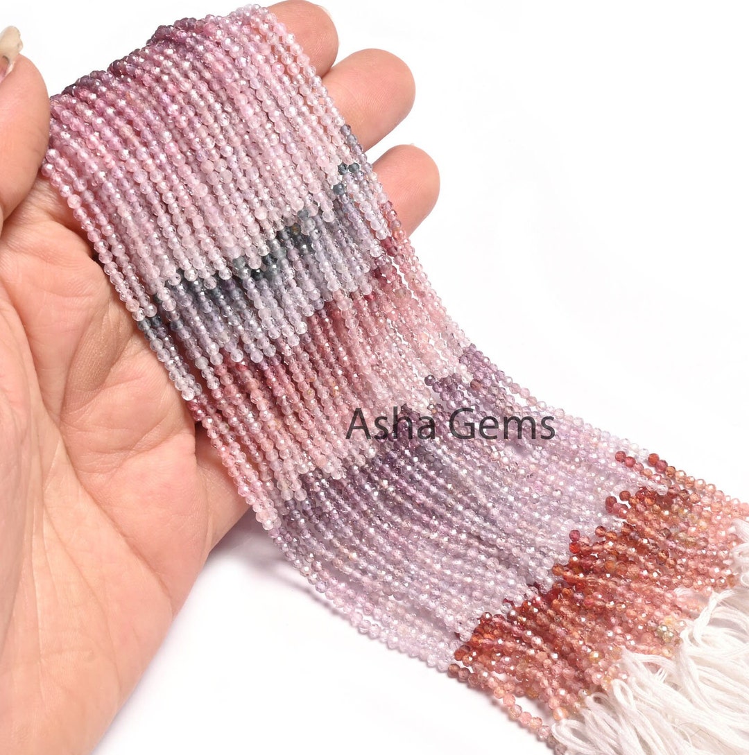 2.7mm Natural Multi Spinel Micro Cut Faceted Gemstone Loose Beads ...