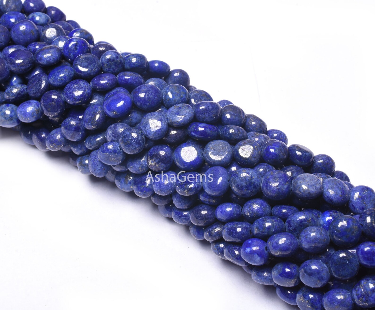 Beautiful Lapis Smooth Coin Shape Beads13 Strand - Etsy