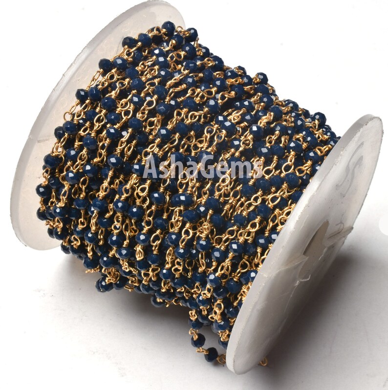 1351050 Ft Blue Sapphire Hydro Faceted Rondelle Beaded - Etsy