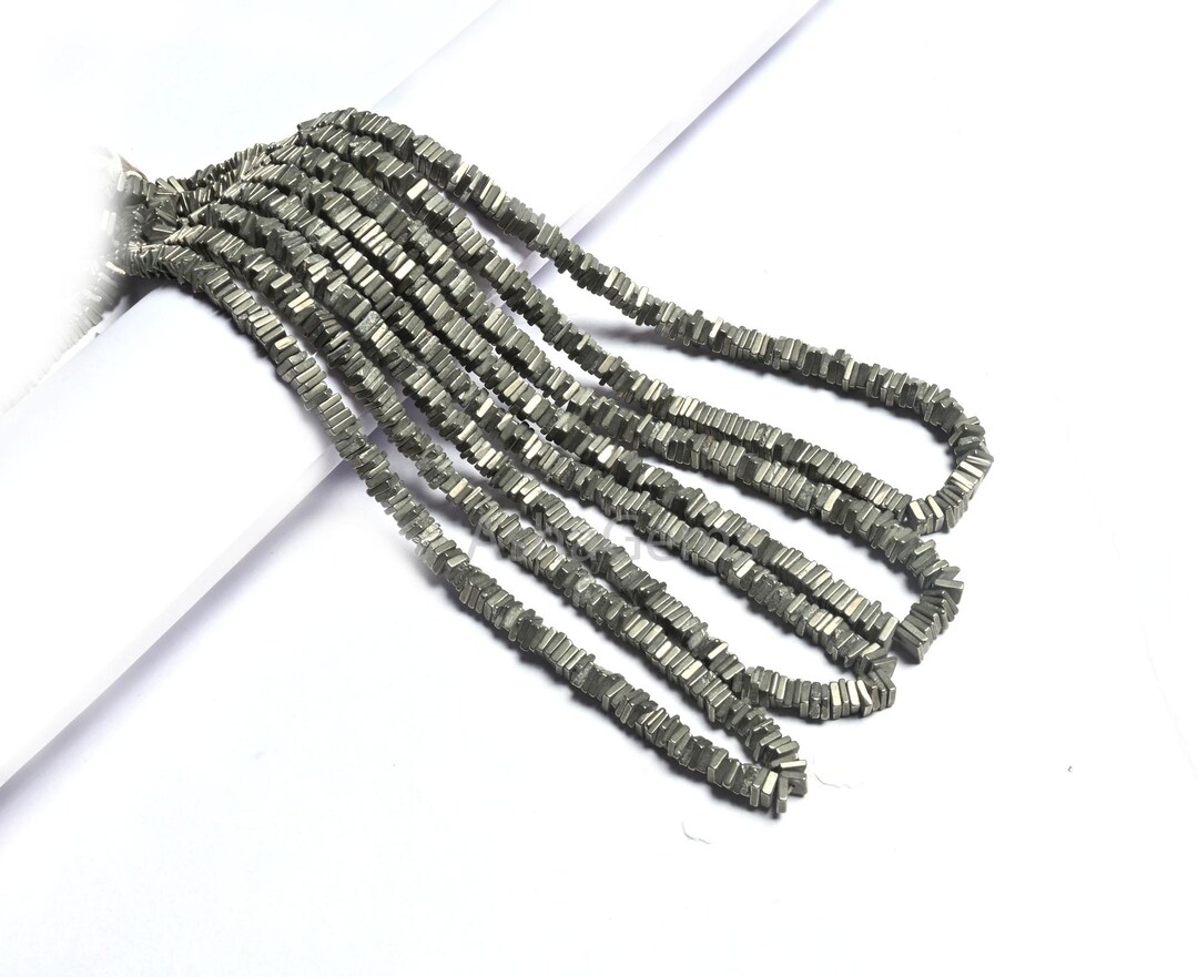 Beautiful Pyrite Smooth Heishi Square Shape Beads,5,5.5mm Natural ...