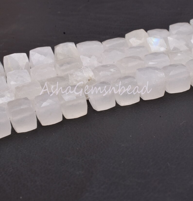 Beautiful Natural Blue Fire Rainbow Moonstone 3D Cube Box - Etsy