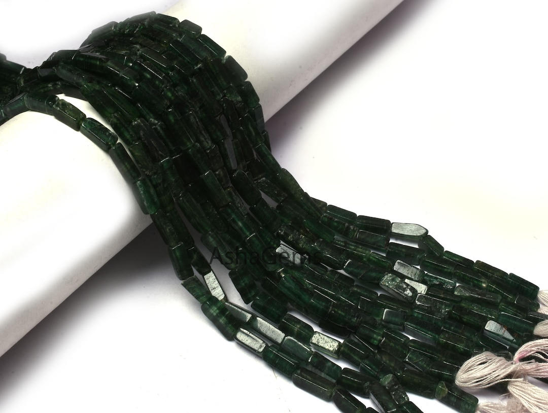 Mica Margaj Smooth Fancy Beads,13 Strand Natural Green Mica Plain ...